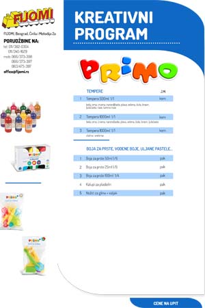 Likovni materijal - Fijomi - oprema za vrtiće i škole