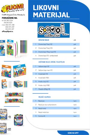 Likovni materijal - Fijomi - oprema za vrtiće i škole