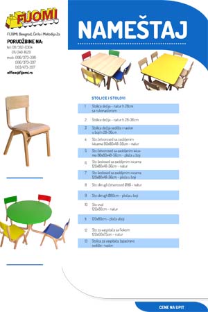 Nameštaj i oprema za vrtiće i škole - Fijomi - oprema za vrtiće i škole